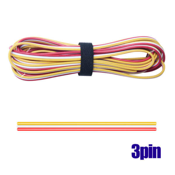 3 Pin Red-White-Yellow Unsheathed Flat Wire | Onlumi Technology