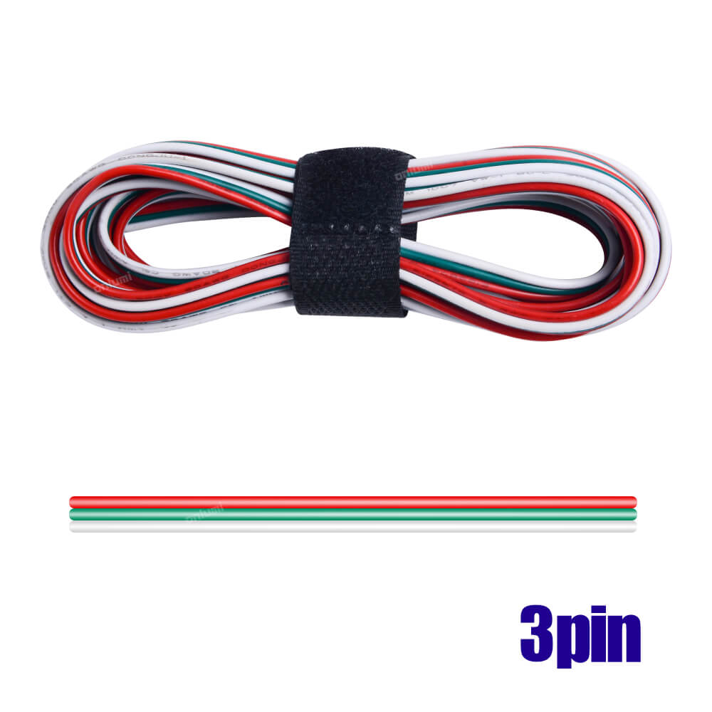 3 Pin Red-Green-White Unsheathed Flat Wire | Onlumi Technology