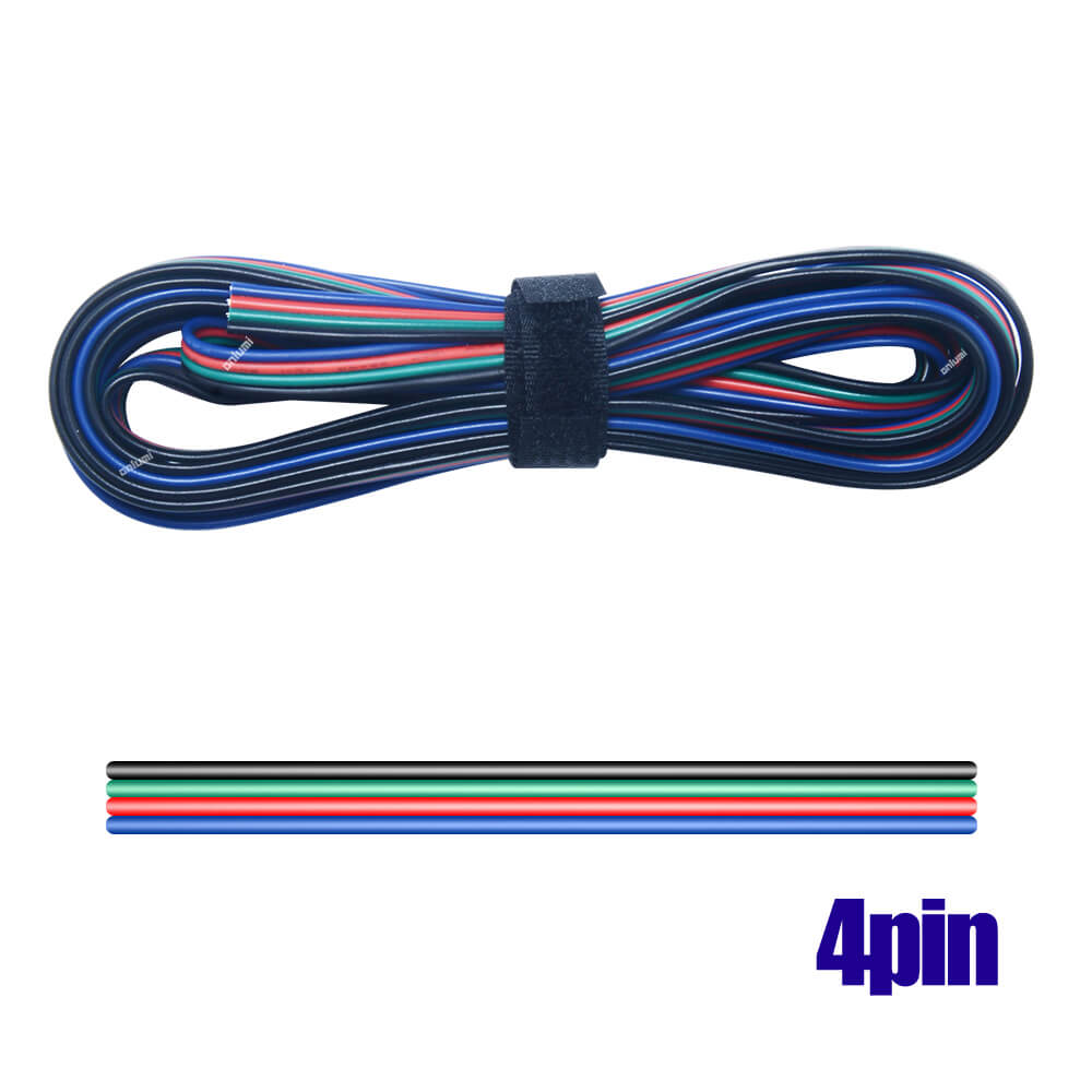 4 Pin Black-Green-Red-Blue Unsheathed Flat Wire | Onlumi Technology